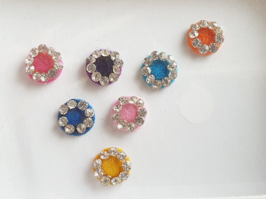 PRC015 Round Coloured Crystal Fancy Bindis - MystikalZen