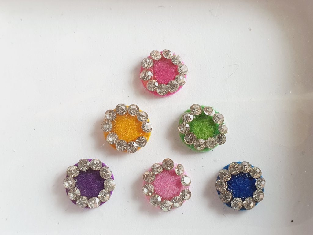 PRC028 Round Coloured Crystal Fancy Bindis - MystikalZen